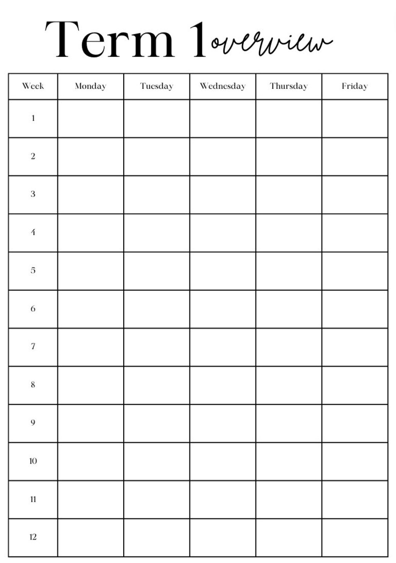 Printable Teacher Planner Printable Homeschool Planner Printable School ...