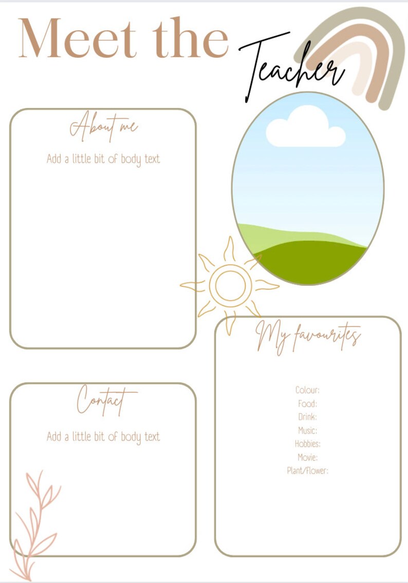 Meet the Teacher, All About the Teacher, New Teacher, Meet the Teacher ...