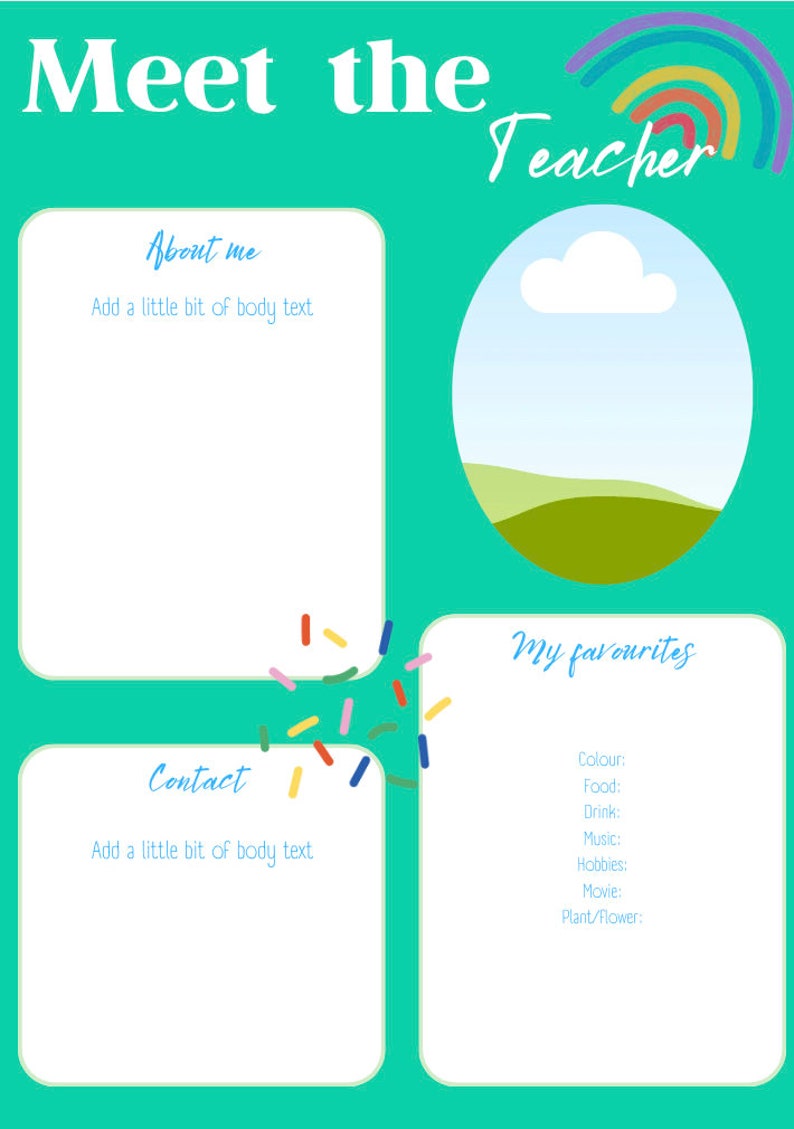 Meet the Teacher, All About the Teacher, New Teacher, Meet the Teacher ...