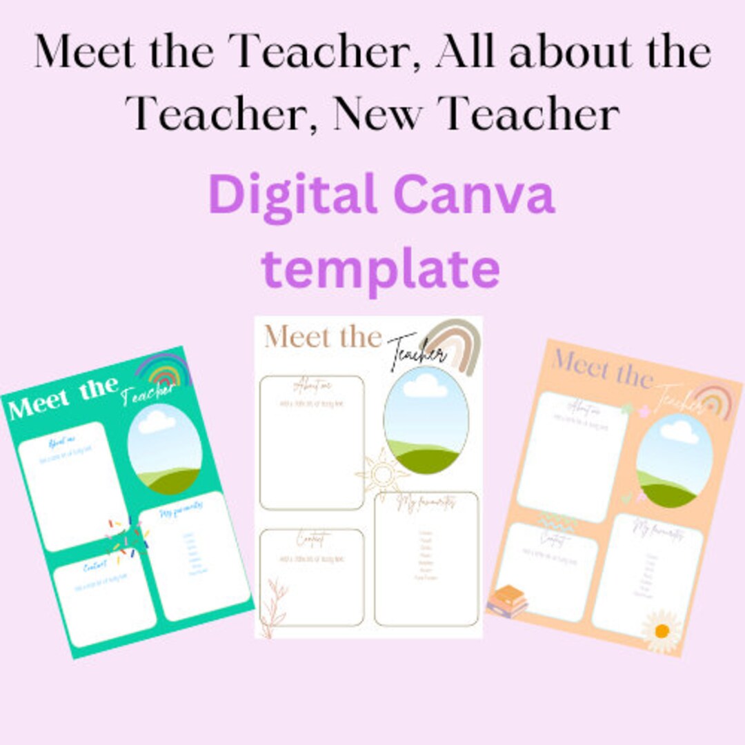 Meet the Teacher, All About the Teacher, New Teacher, Meet the Teacher ...