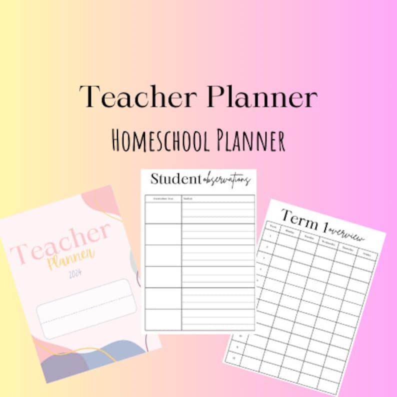 Printable Teacher Planner Printable Homeschool Planner Printable School ...