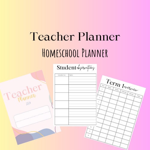 Printable Teacher Planner Printable Homeschool Planner Printable School ...