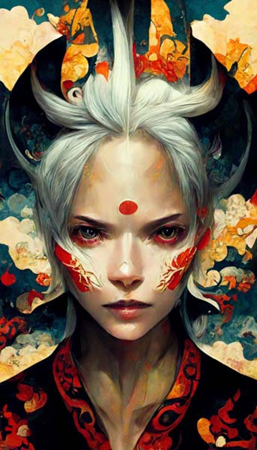 The Oni Princess Artificial Intelligence Art by Midjourney - Etsy