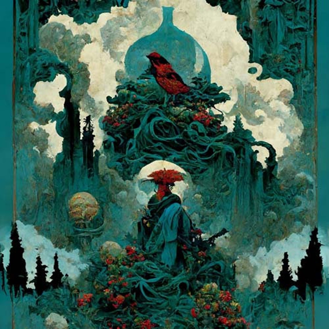 The Cardinal Artificial Intelligence Art by Midjourney (part 4 of the ...
