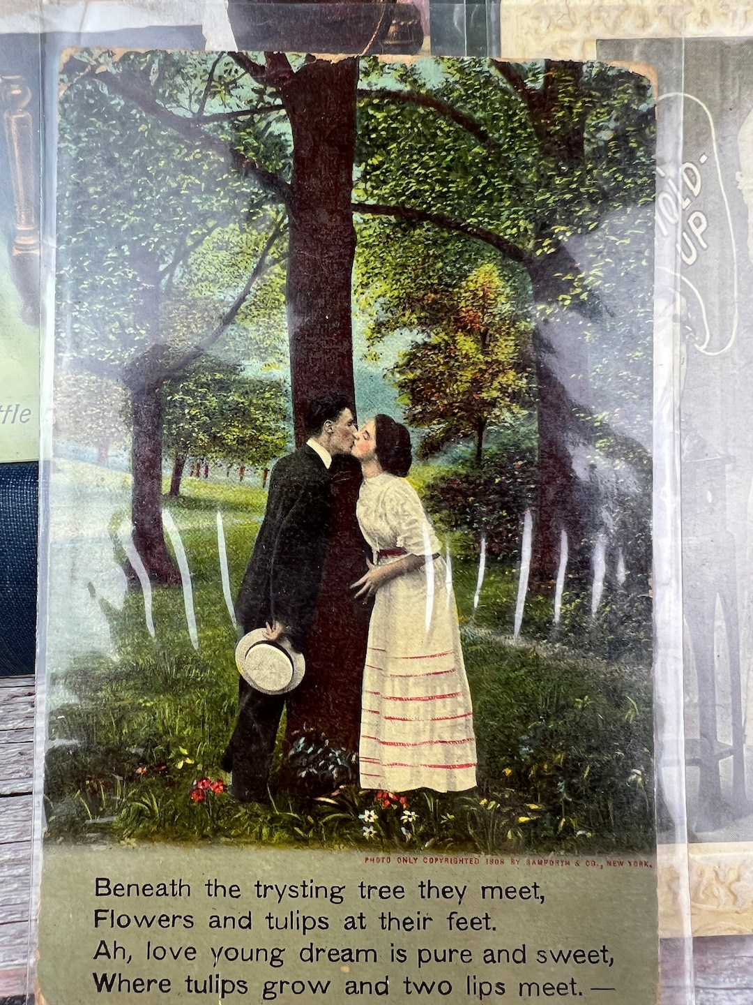 Antique Early 1900s Romantic Postcards, Vintage Love Themed Ephemera - Etsy