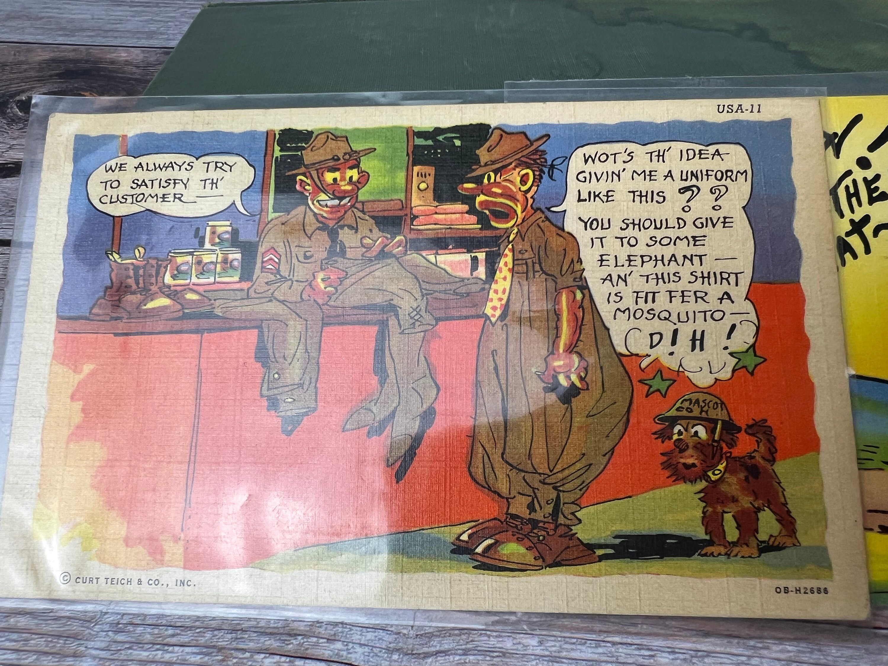 Vintage WWII Military Cartoon Comedic Postcards - Etsy