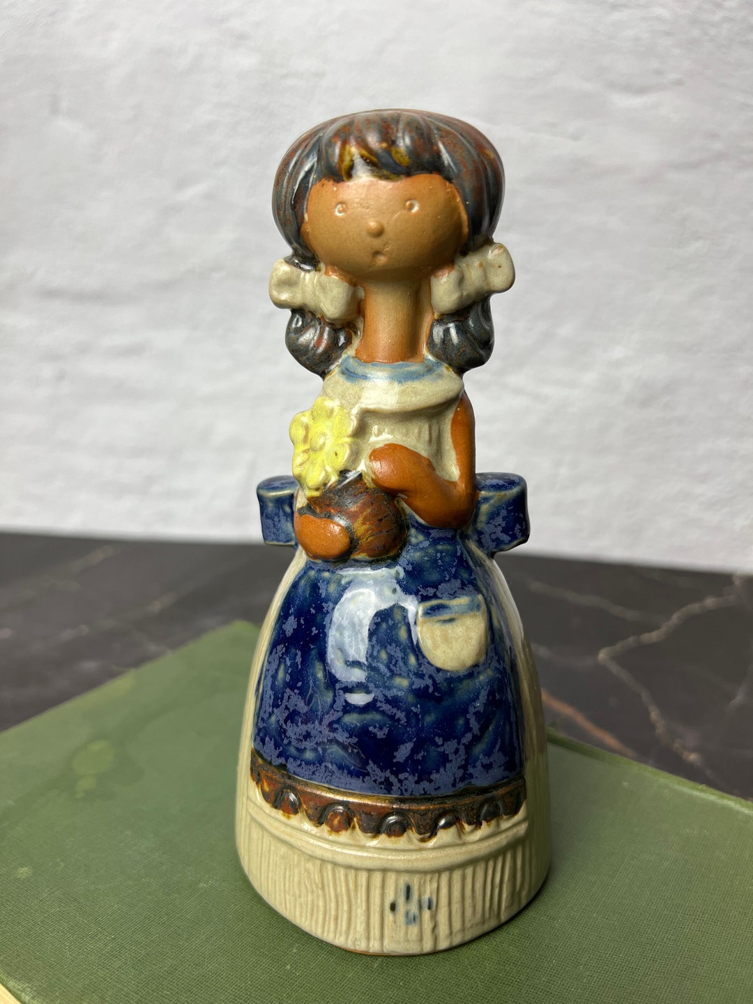 Vintage Counterpoint Stoneware Girl Bell Figurine - Etsy
