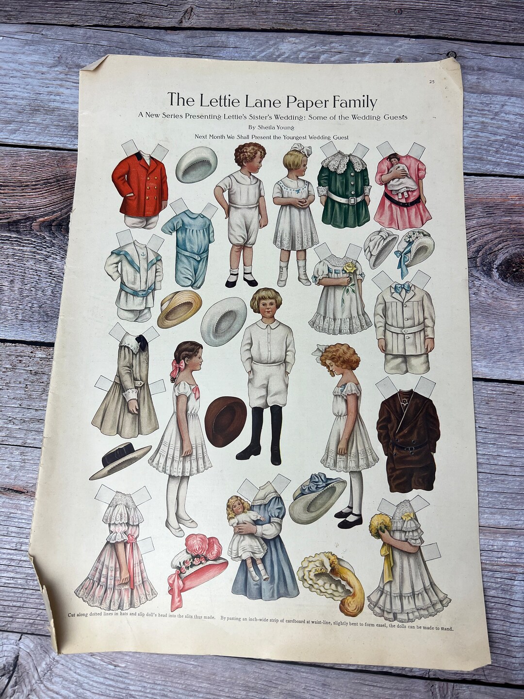 Sheila Youngs Paper Dolls 1910 Lettie Lane Family From Ladies - Etsy