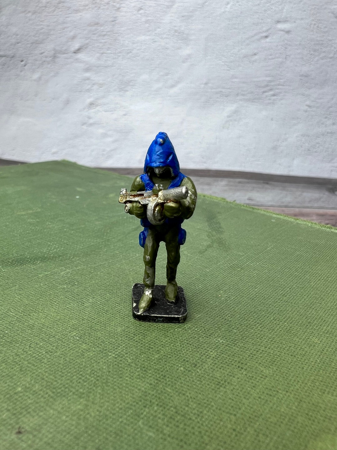 Painted Metal Miniature Hooded Alien With Gun - Etsy