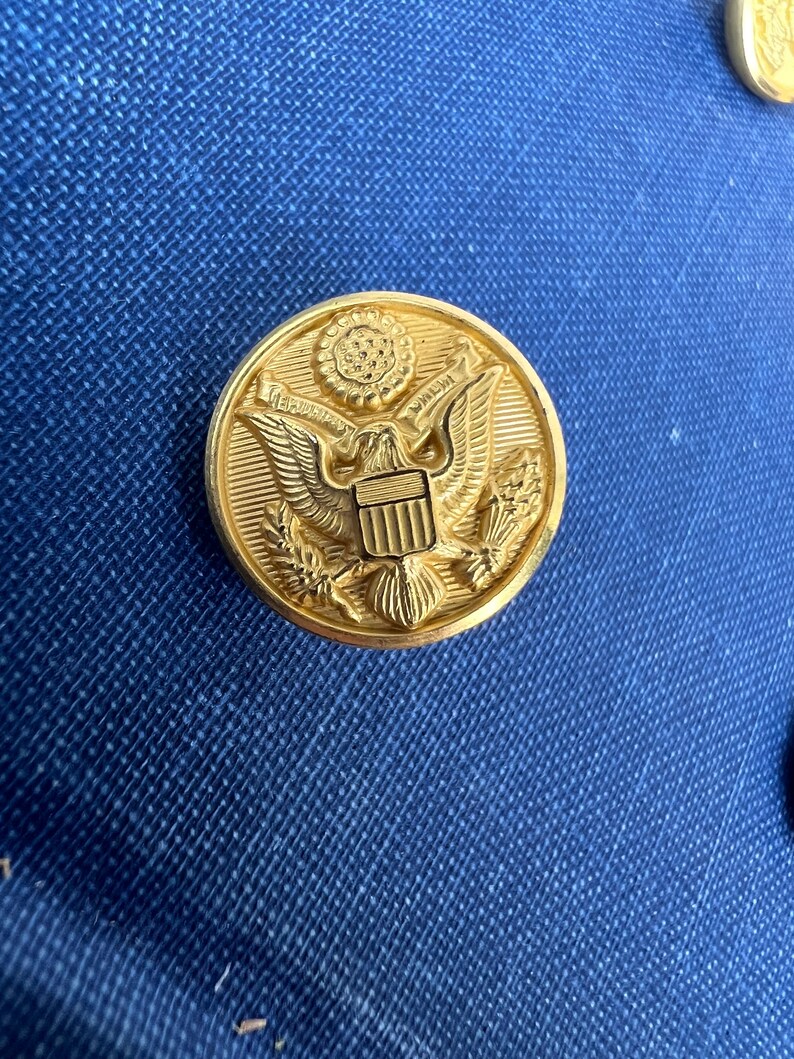 Vintage Brass Waterbury Military Buttons Set of 10 - Etsy