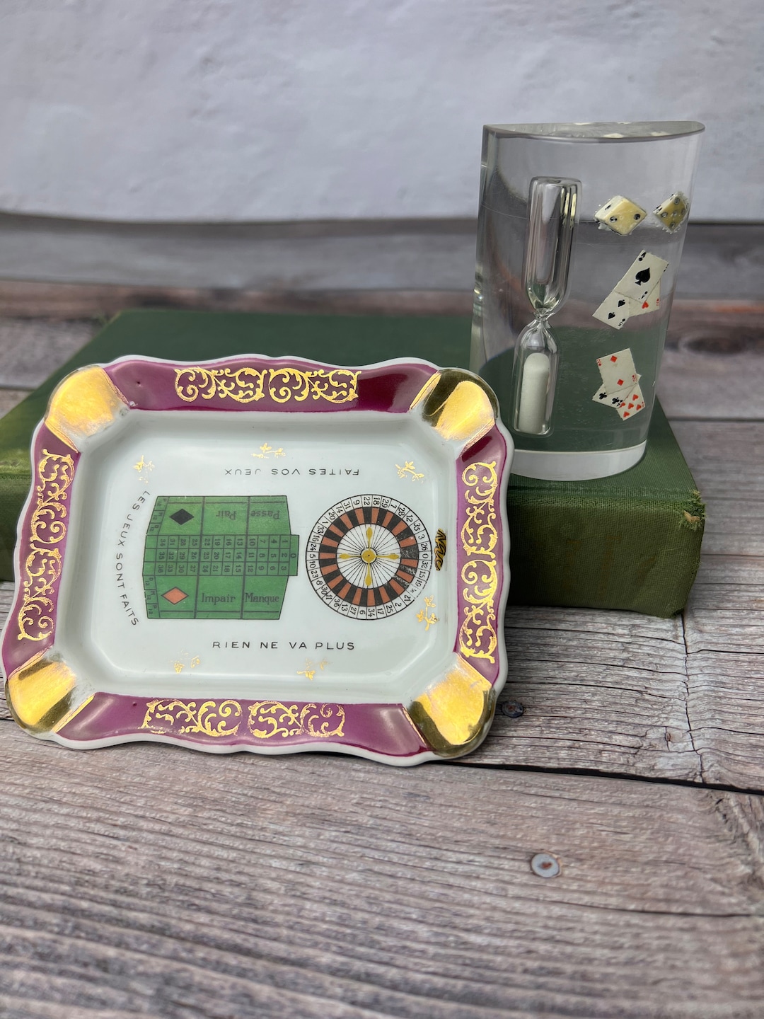 Vintage Casino Themed Ashtray and Timer - Etsy
