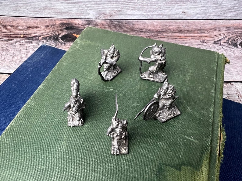Set of 5 Vintage Pewter Orc DND Characters - Etsy