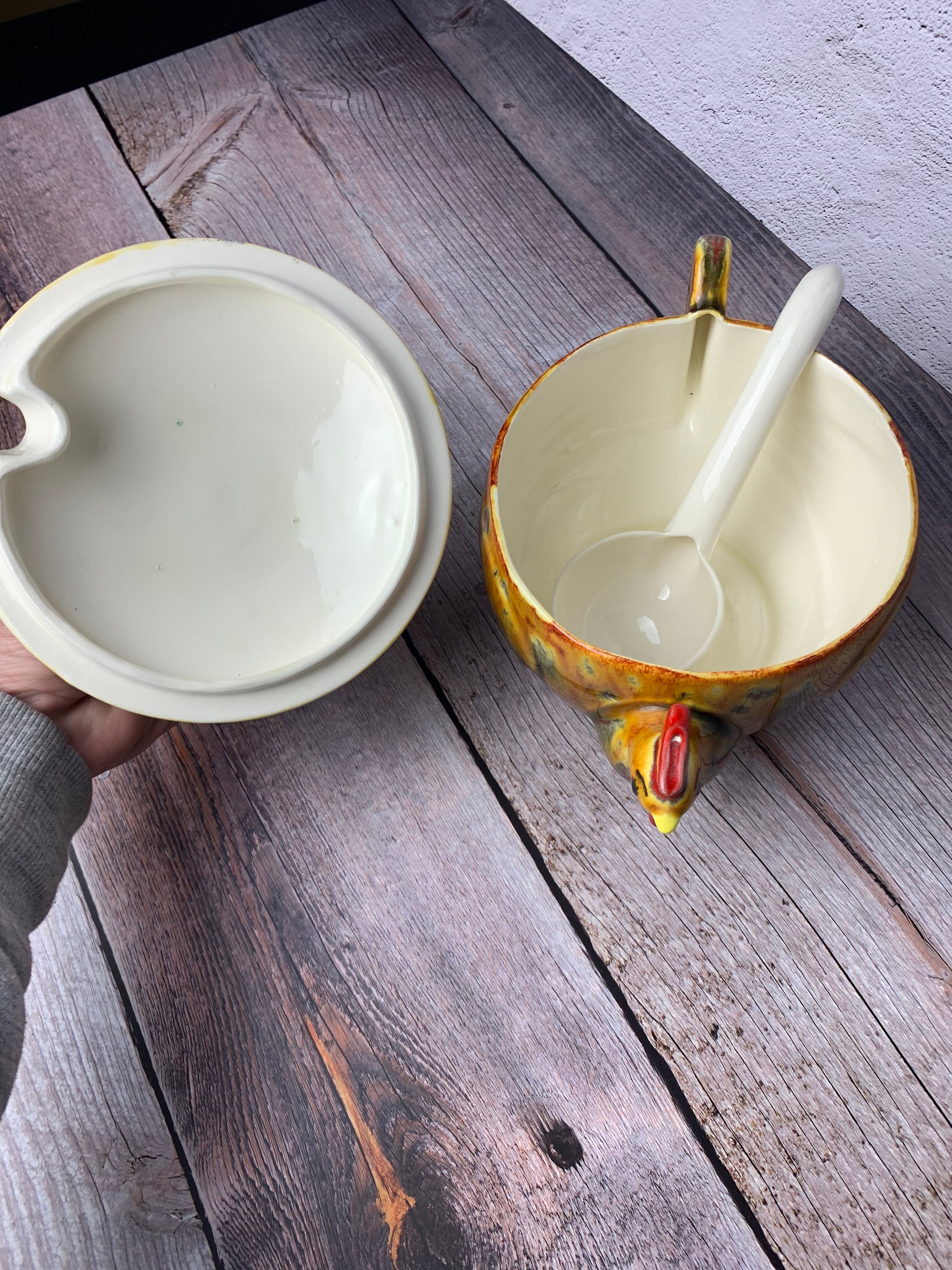 Vintage Handmade Chicken Shaped Soup Dish With Lid and Ladle - Etsy