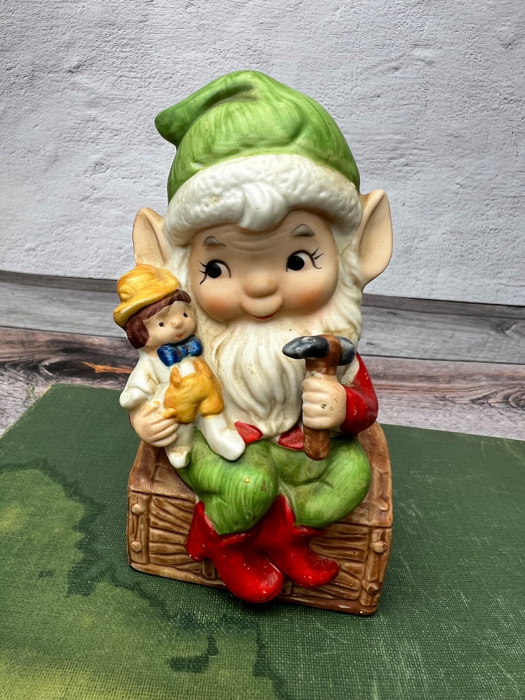 Vintage Homco Ceramic Christmas Elf - Etsy