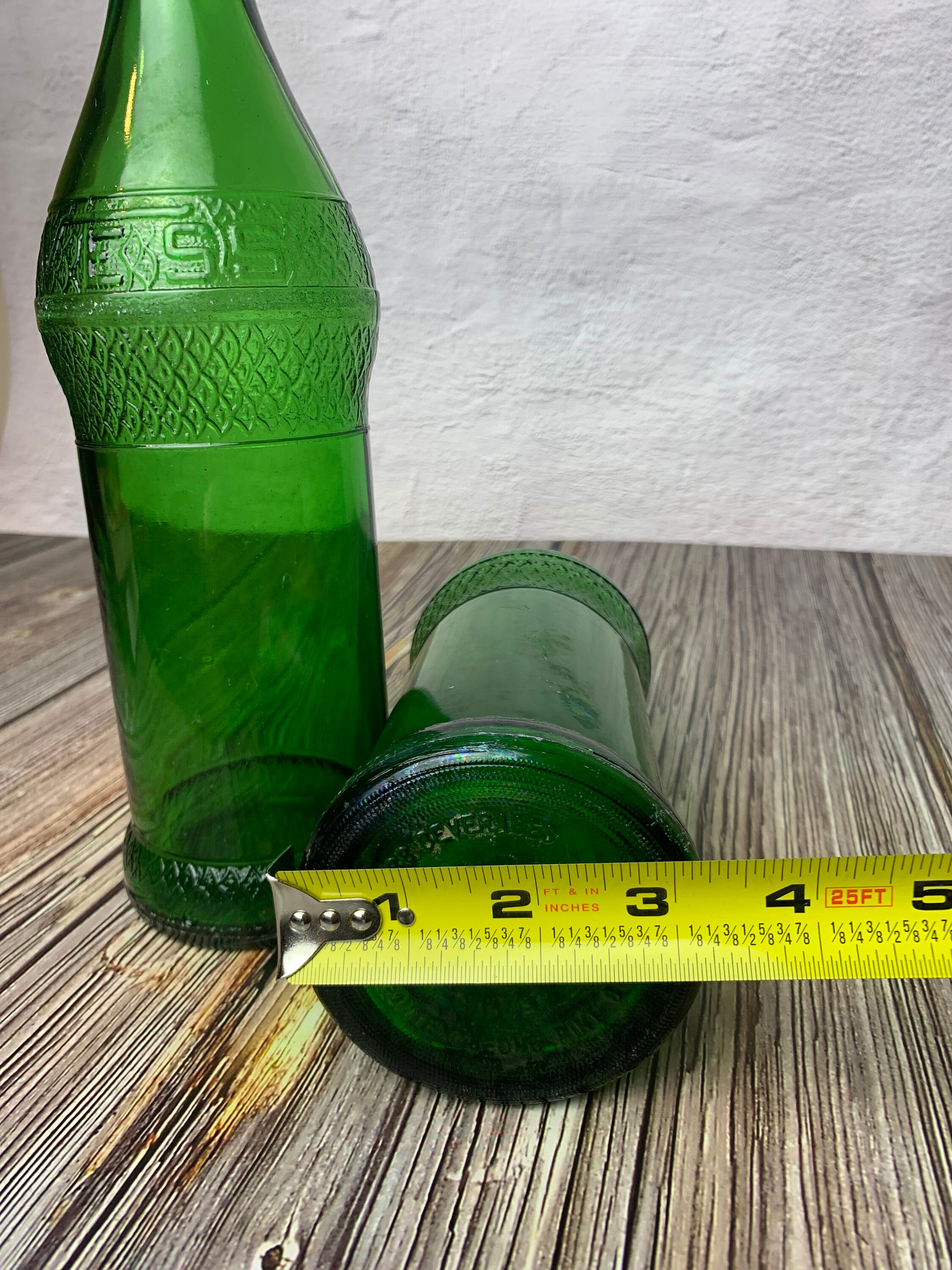 Vintage Green Glass Vess Soda Bottle - Etsy