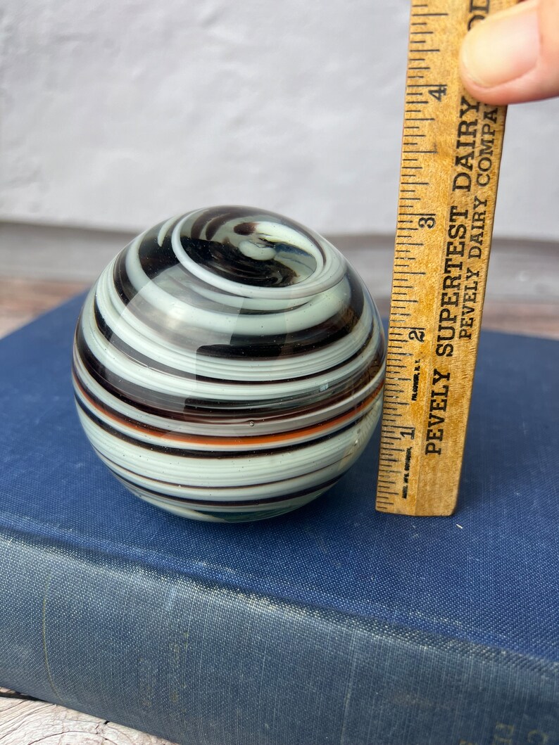 Vintage Swirled Glass Paperweight - Etsy