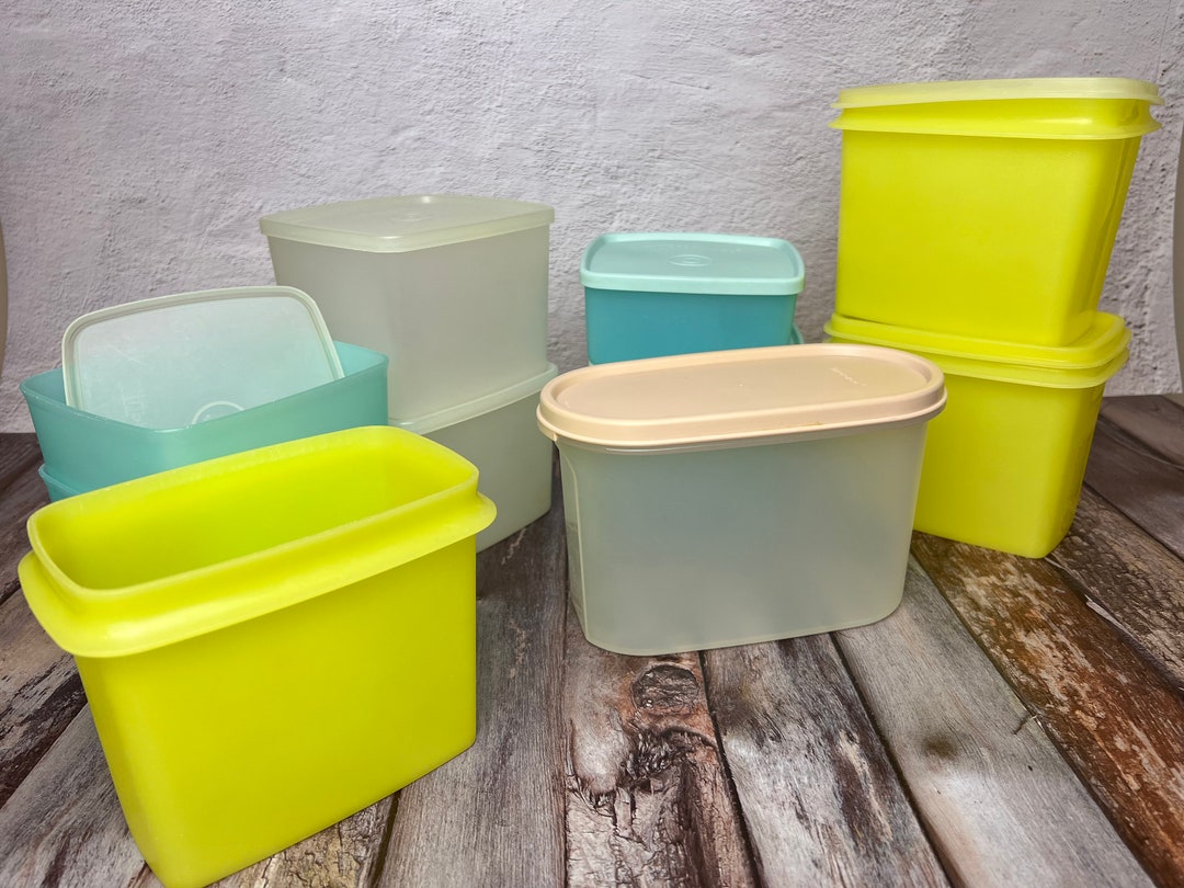 Lot of 8 Vintage Tupperware Storage Containers - Etsy
