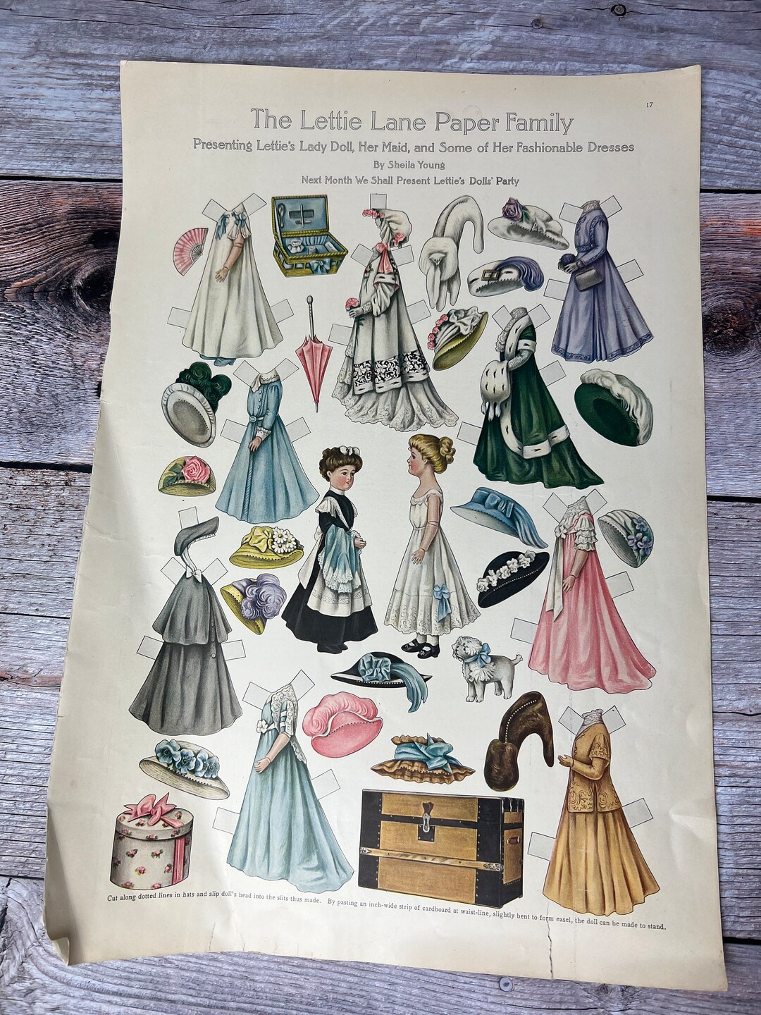 Sheila Youngs Lettie Lane Paper Dolls 1909 Ladies Home Journal - Etsy
