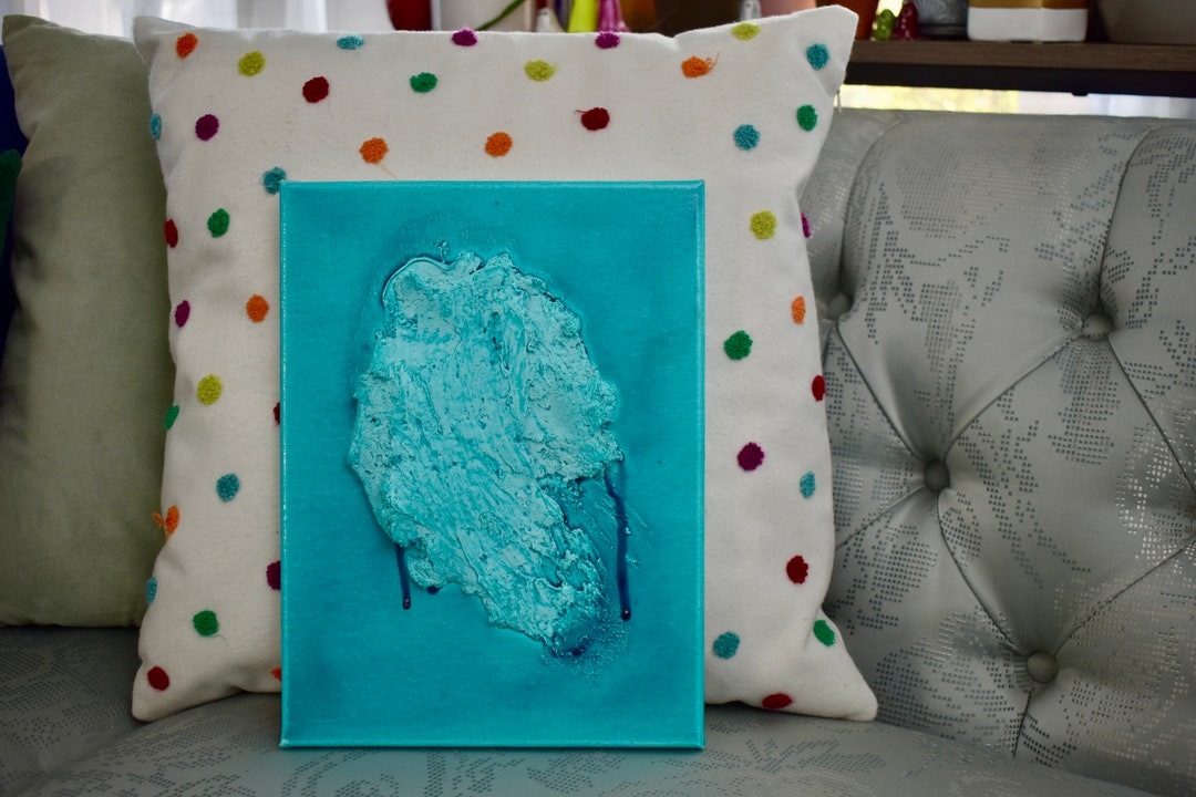 Teal Abstract Painting - Etsy