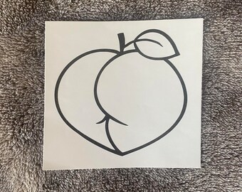 Adult Peach Sticker - Etsy