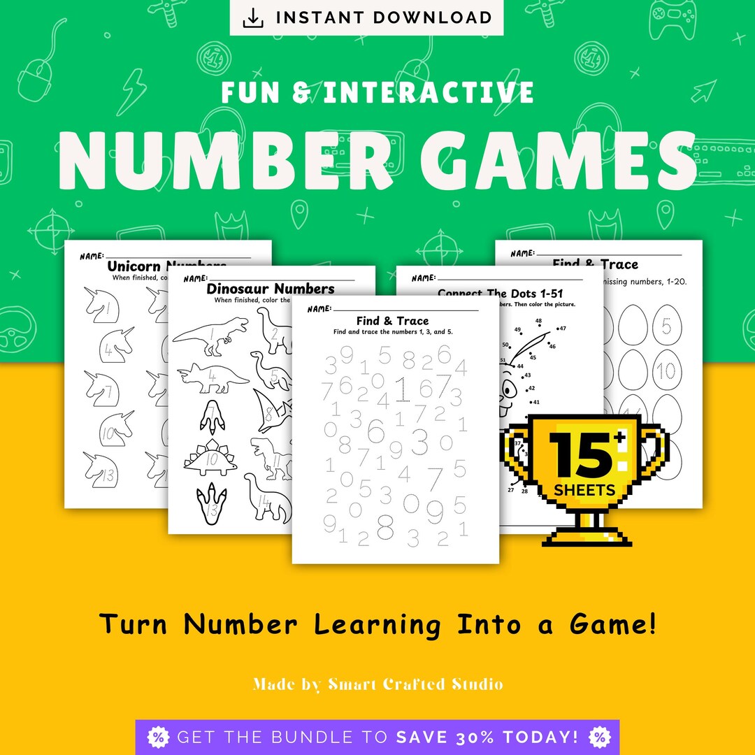 Fun & Interactive Number Games | Preschool Kindergarten Activities ...