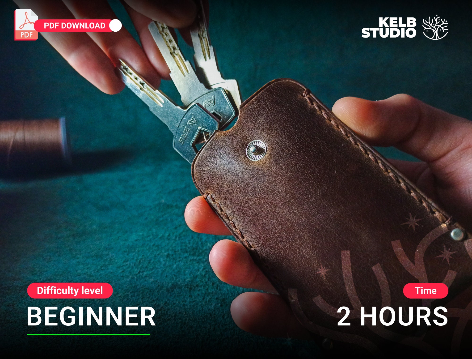 Key Case PDF Pattern | DIY | Template | Leathercraft | Handmade ...