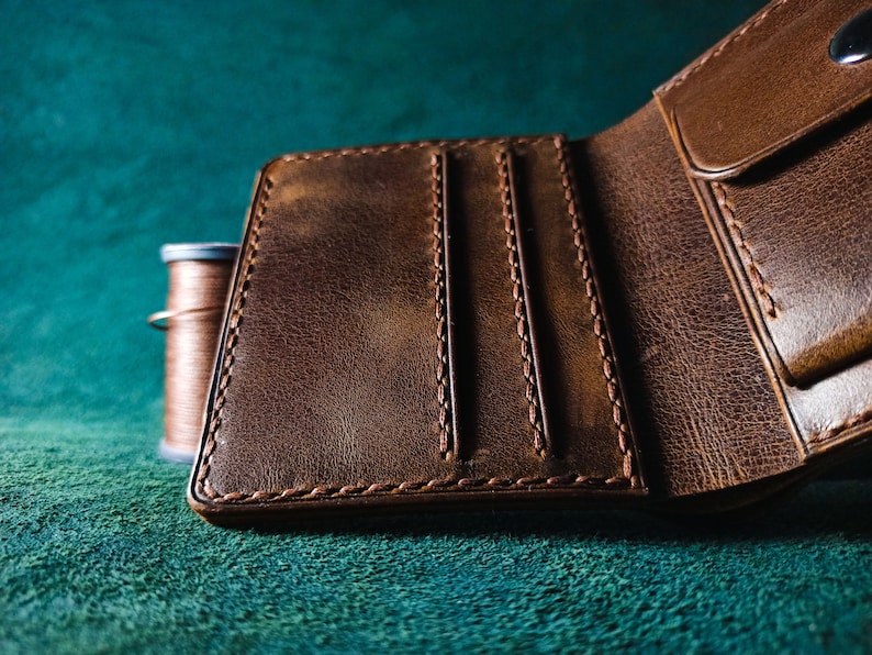 Bi-fold Leather Wallet PDF Pattern DIY Template Leathercraft Handmade ...