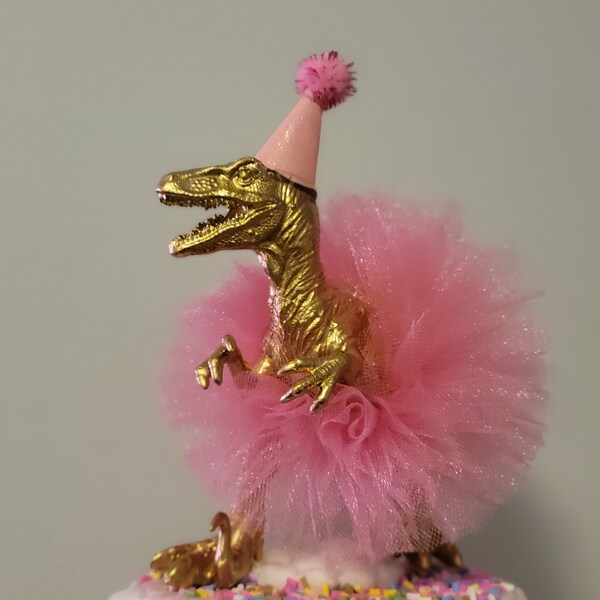 Dinosaur Tutu Cake Topper - Etsy