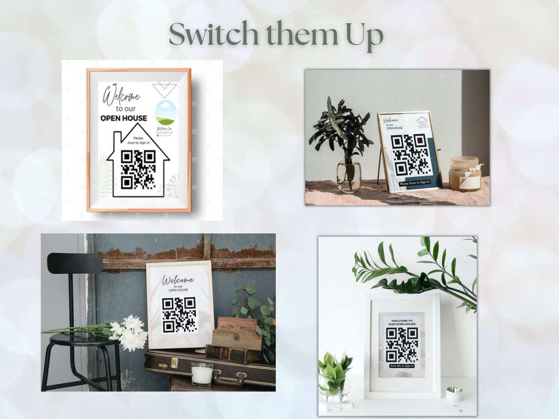 Open House Sign in Sheet W/qr Code Real Estate Marketing - Etsy