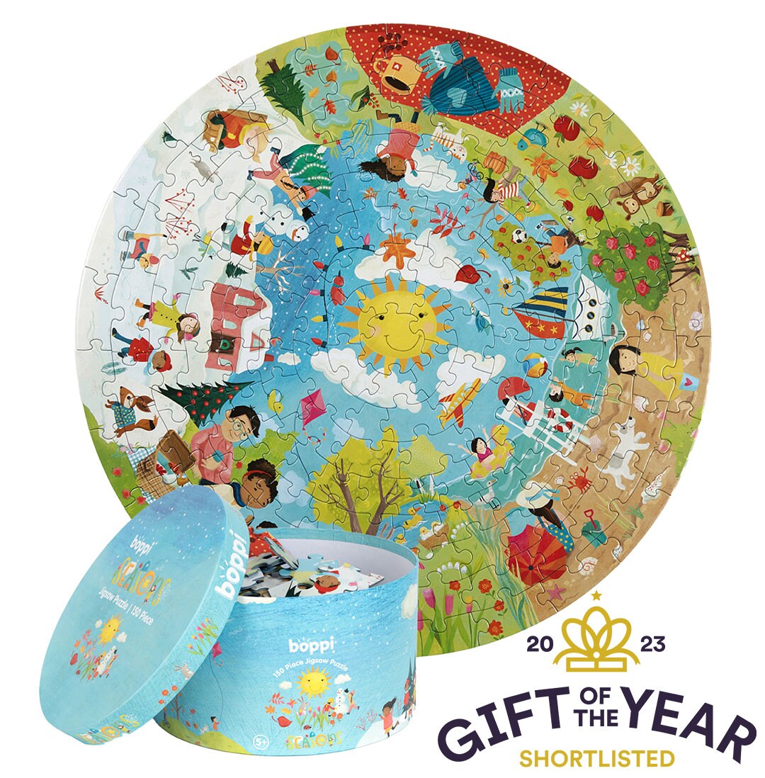 Seasons Round Jigsaw Puzzle With 100% Recycled Card Spring Summer ...