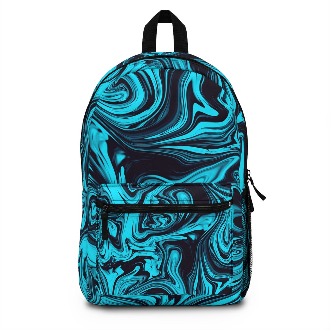 Gen Z Inspired, Turquoise Groovy, Schoolbag, Groovy Vibes, Bookbag - Etsy