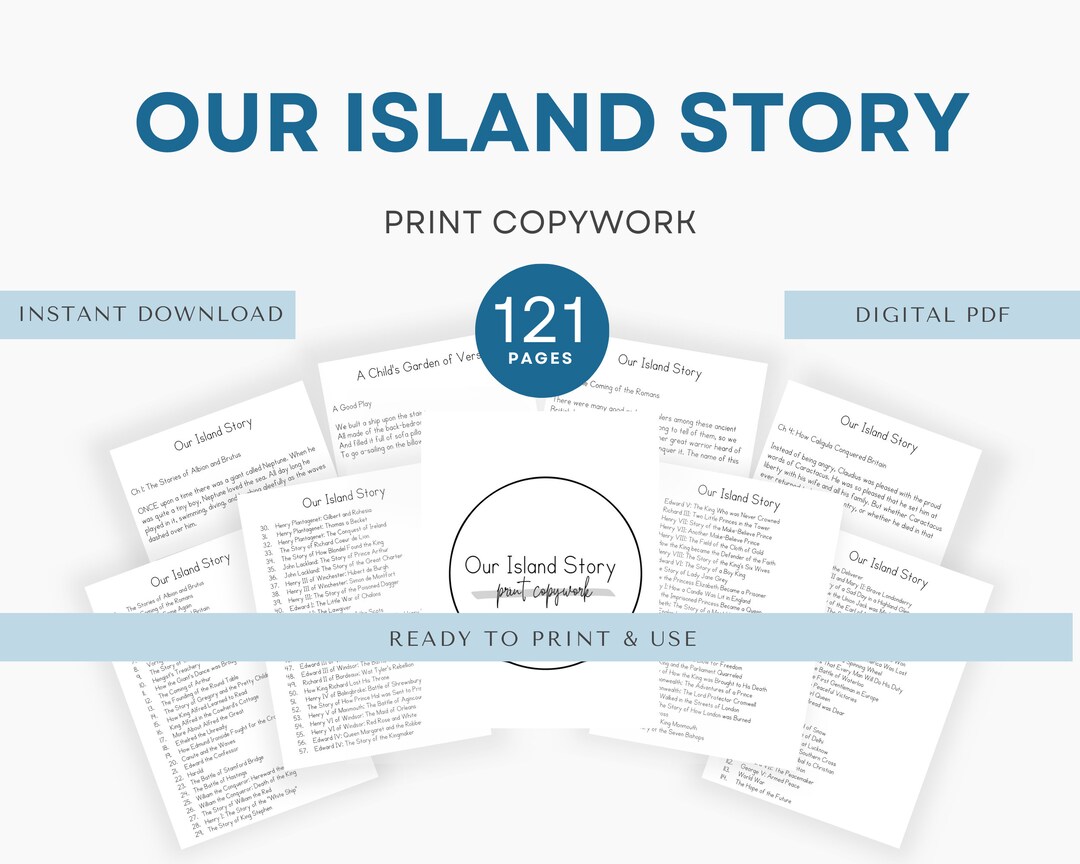Our Island Story Copy Work, Charlotte Mason Copywork, Handwriting ...
