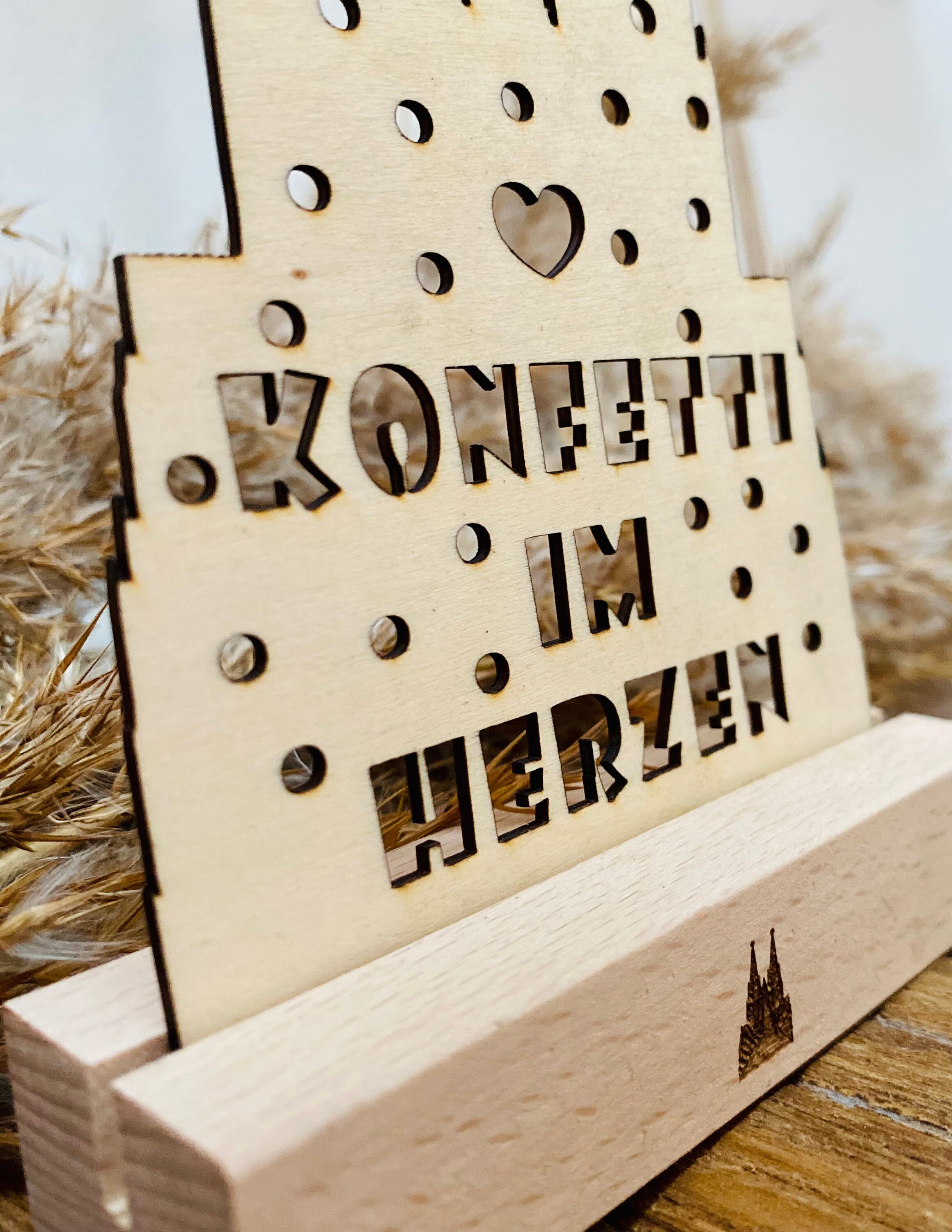 Kölner Dom Aufsteller mit Namen personalisiert aus Holz / verschiedene ...