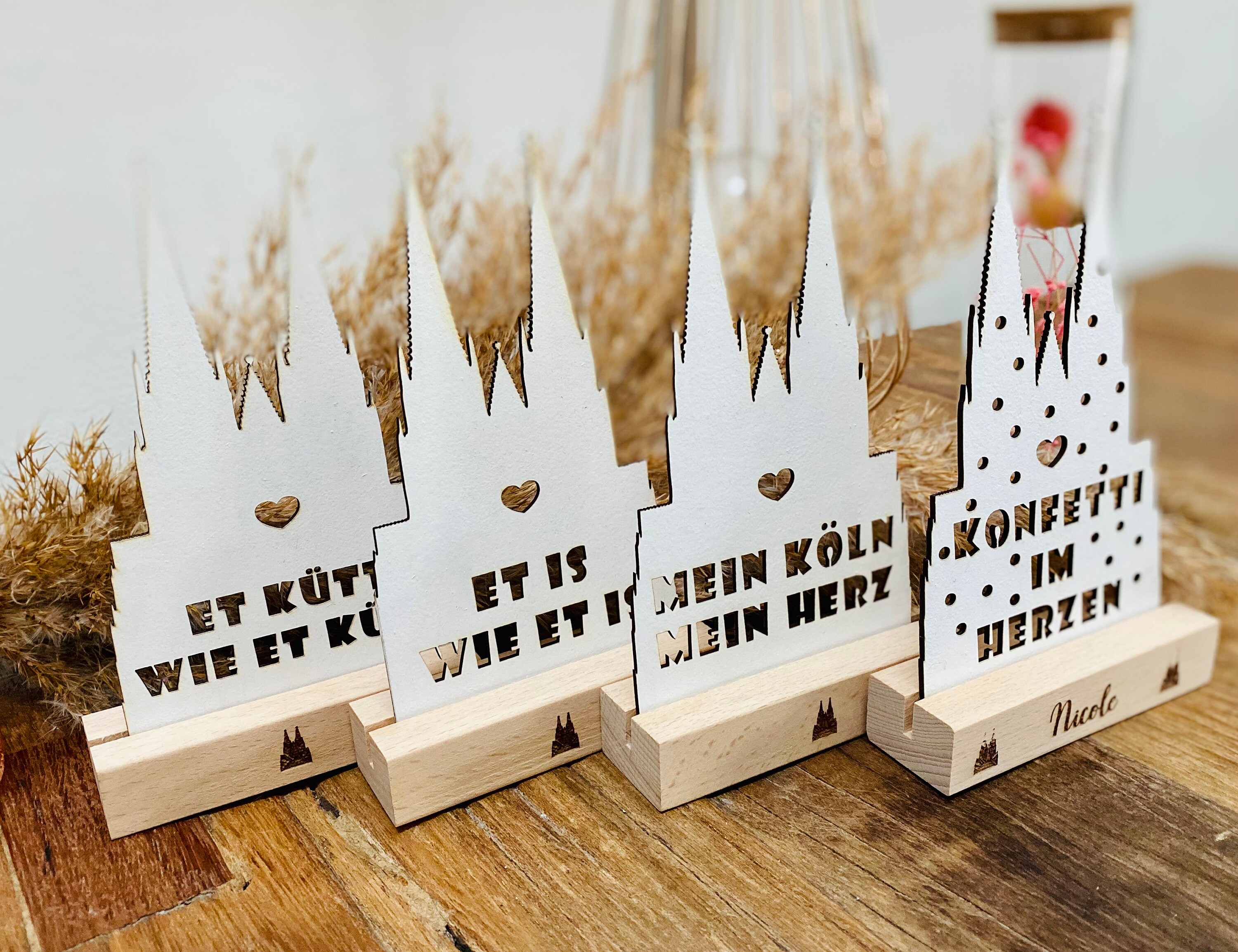 Kölner Dom Aufsteller mit Namen personalisiert aus Holz / - Etsy.de