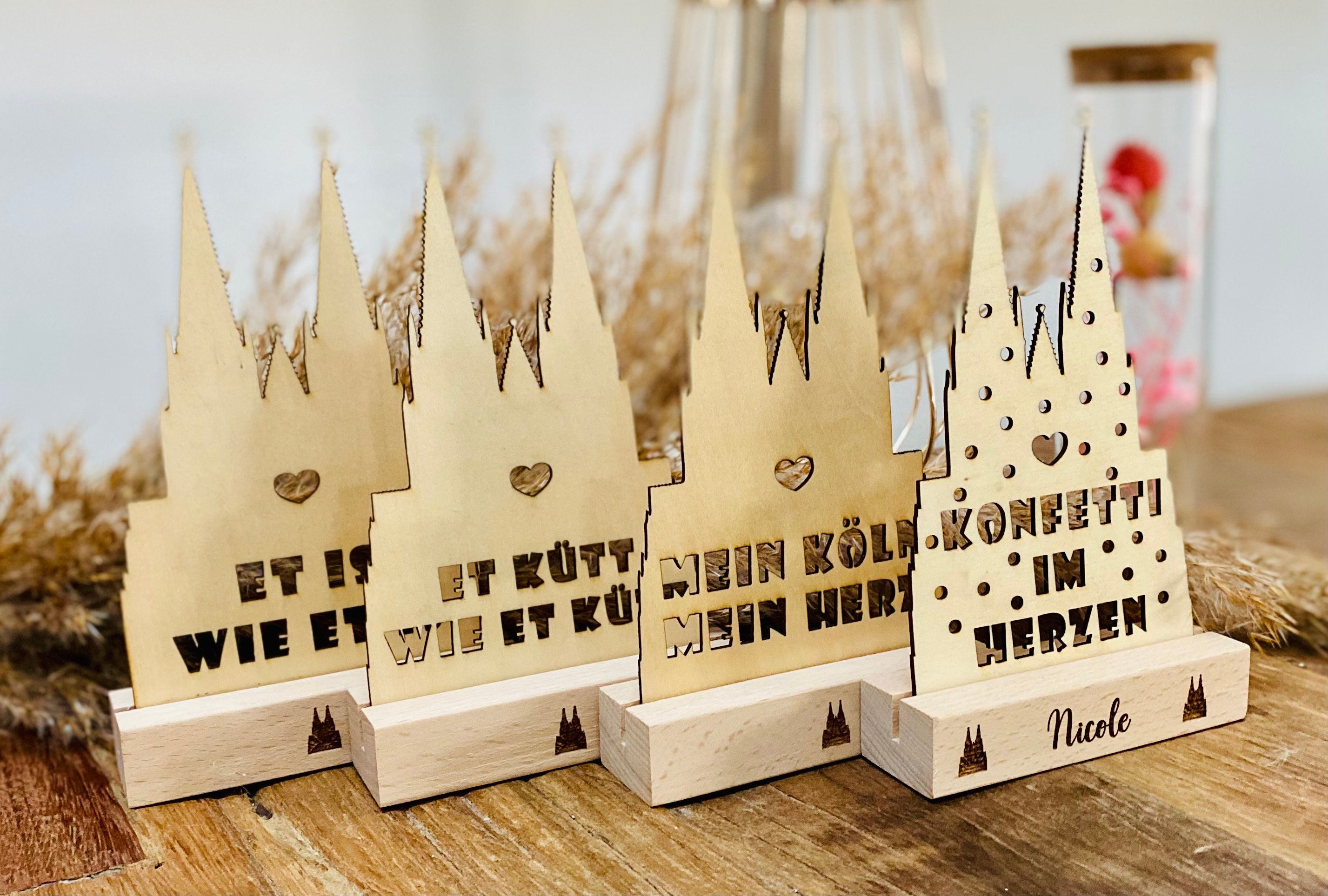 Kölner Dom Aufsteller mit Namen personalisiert aus Holz / - Etsy.de