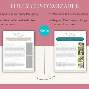 Portrait Welcome Guide, Session Welcome Guide Template, Portrait Guide ...