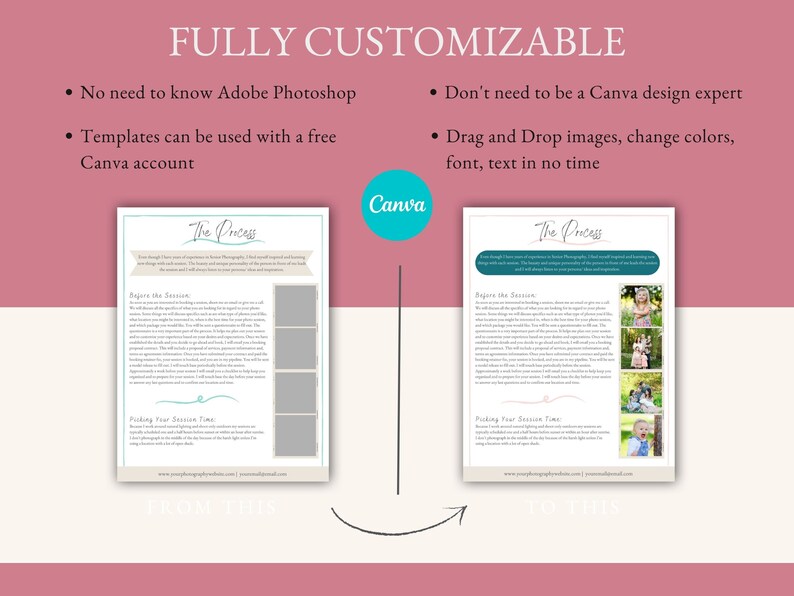 Portrait Welcome Guide, Session Welcome Guide Template, Portrait Guide ...