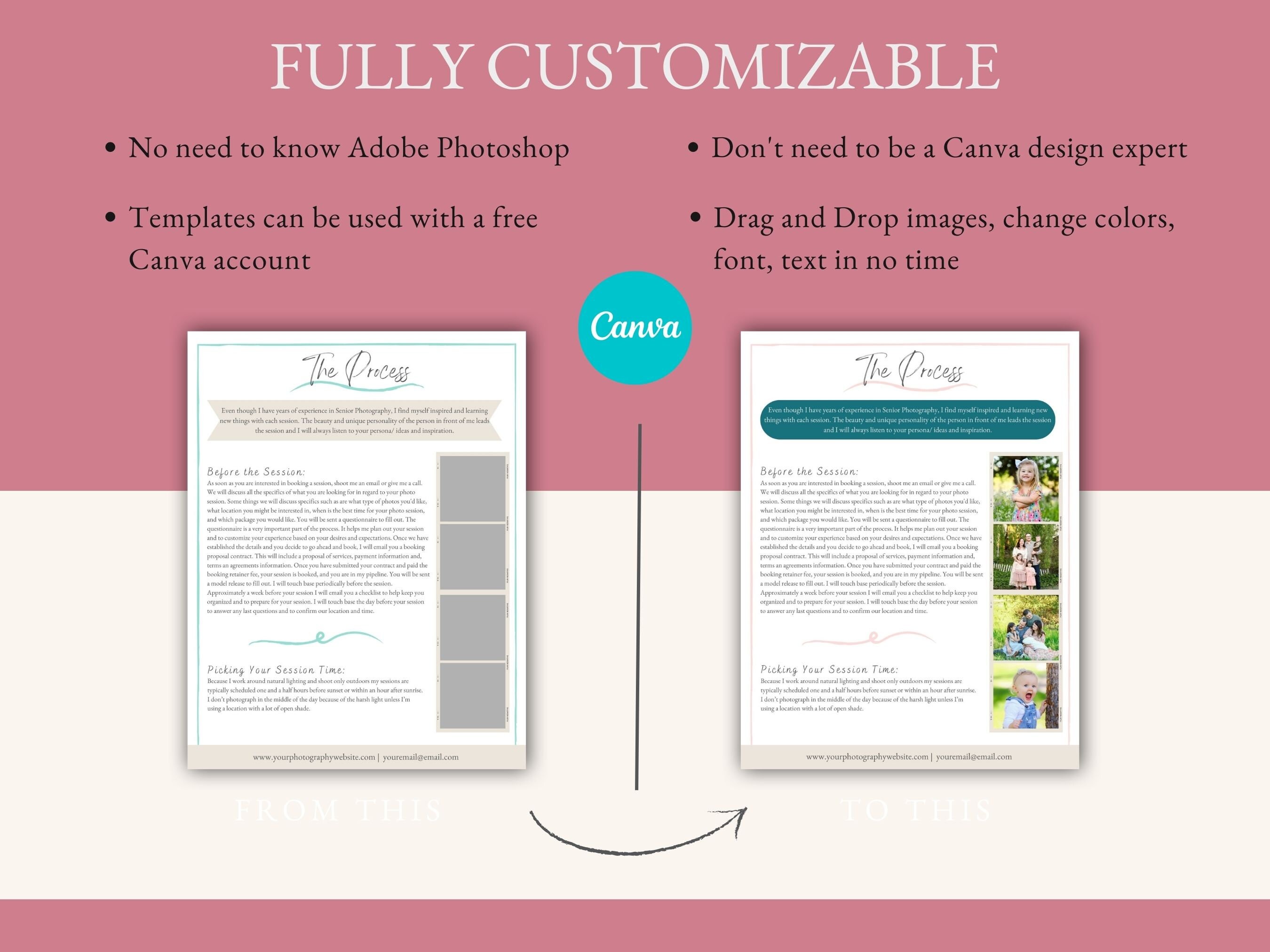 Portrait Welcome Guide, Session Welcome Guide Template, Portrait Guide ...