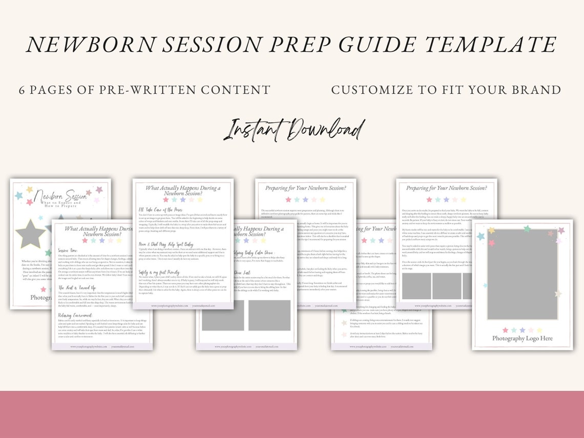 Canva Newborn Portrait Prep Guide, Newborn Portrait Photography, Newborn Session Prep Guide ...