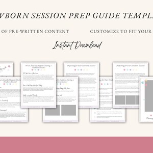 Canva Newborn Portrait Prep Guide, Newborn Portrait Photography, Newborn Session Prep Guide ...