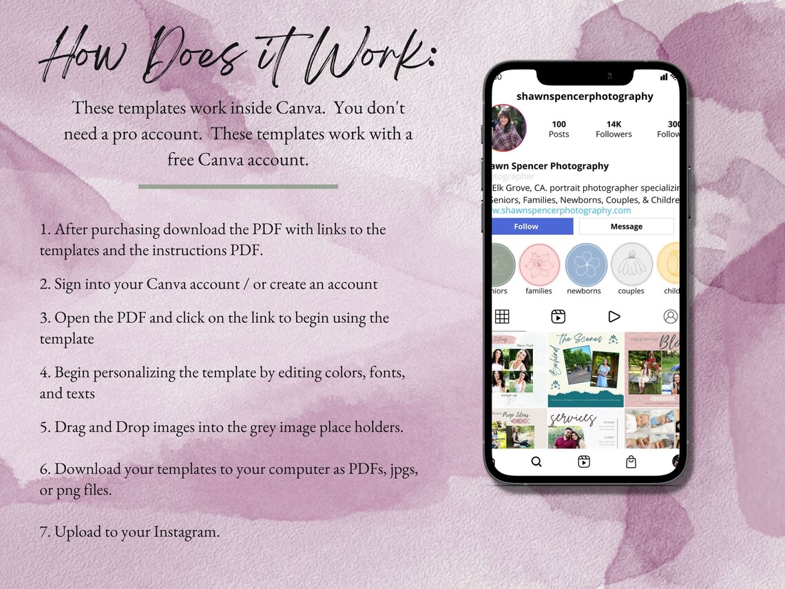 15 Watercolor Instagram Post Templates Instagram Posts for - Etsy
