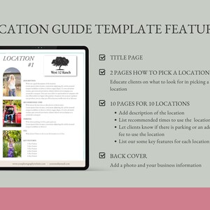 Canva Photography Location Guide, Session Location Guide, Photography ...