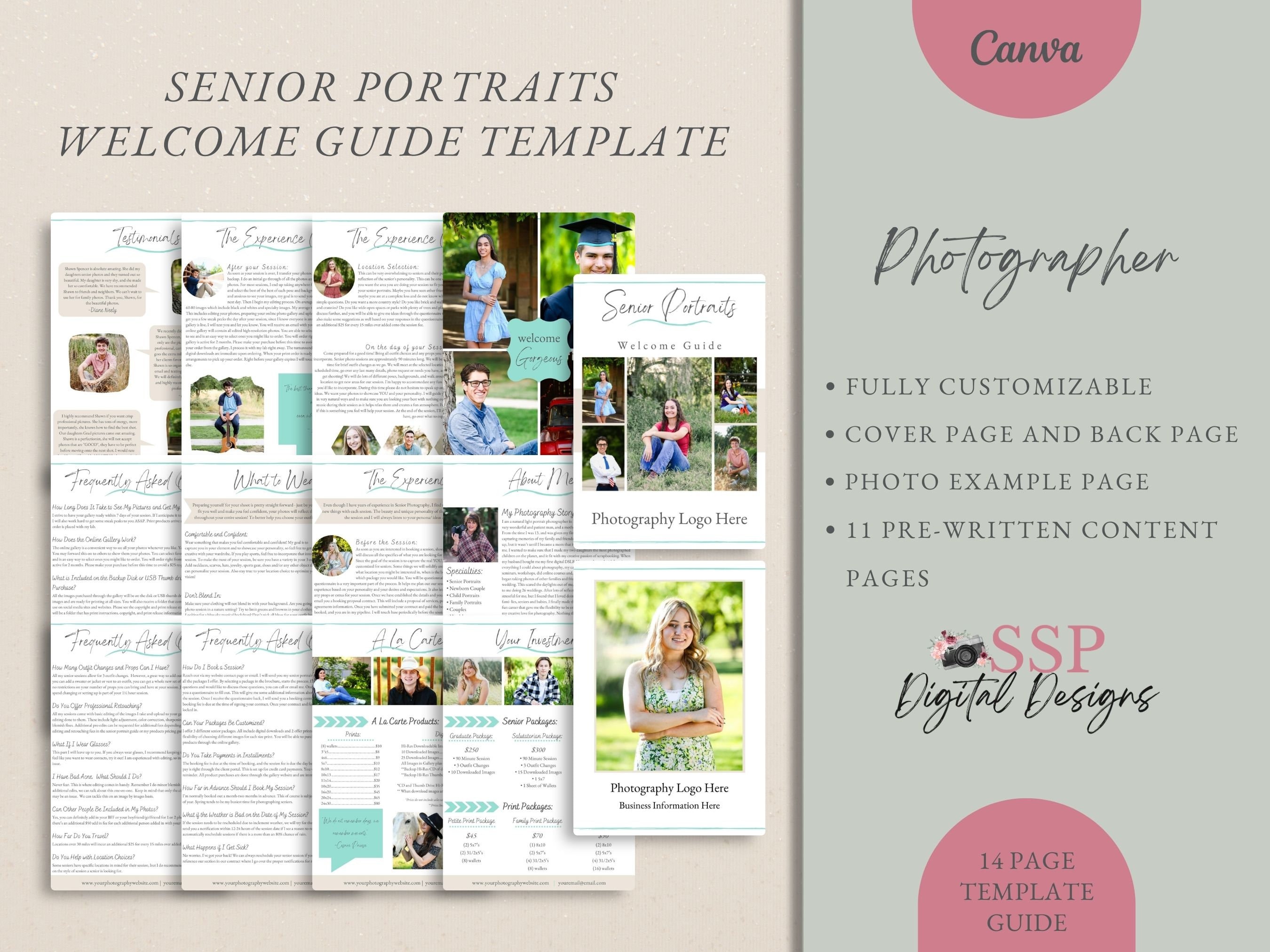 Canva Senior Portraits Welcome Guide, Photography Welcome Guide ...