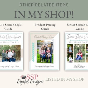 Portrait Welcome Guide, Session Welcome Guide Template, Portrait Guide ...