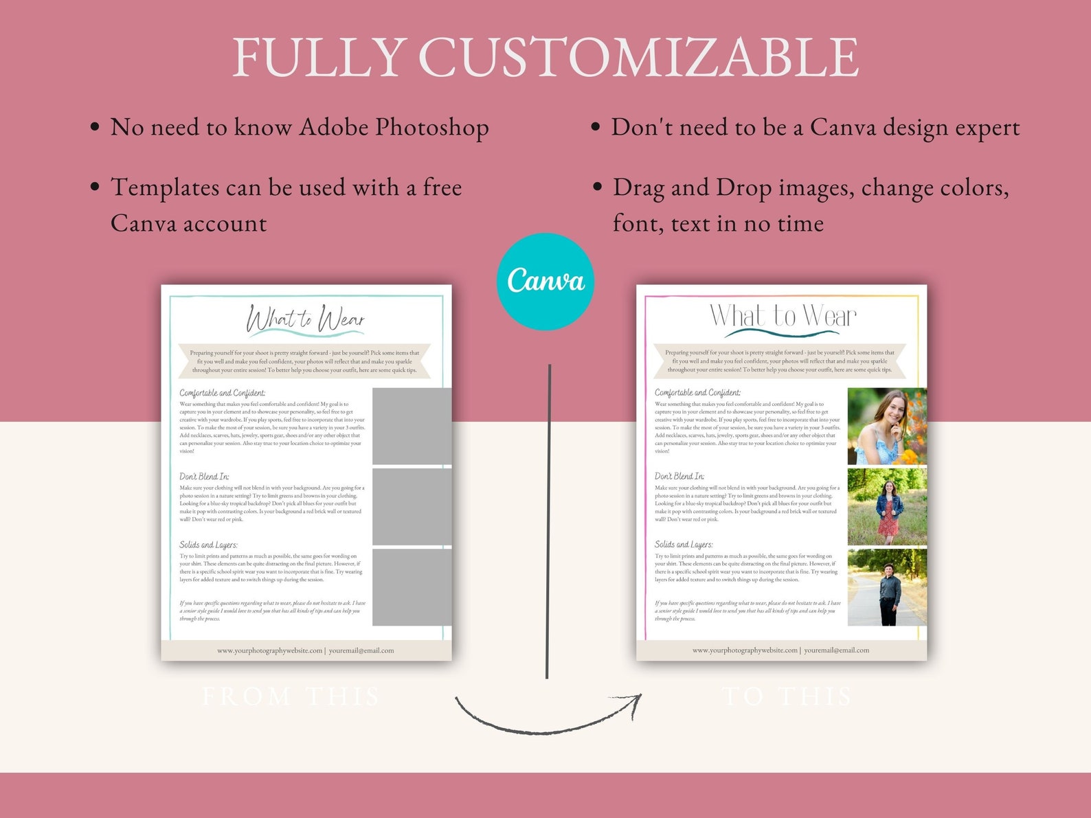 Canva Senior Portraits Welcome Guide, Photography Welcome Guide ...