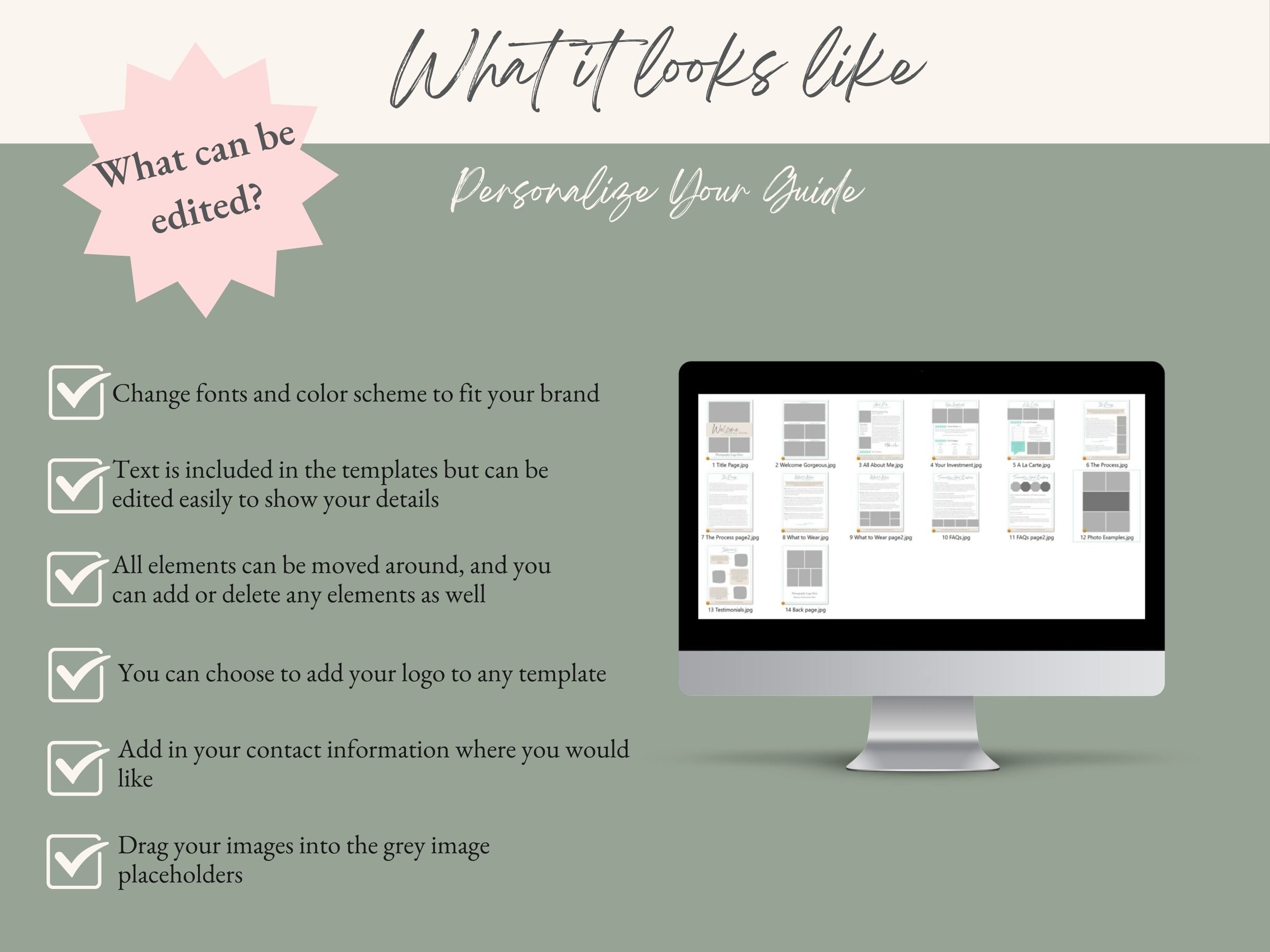 Portrait Welcome Guide, Session Welcome Guide Template, Portrait Guide ...