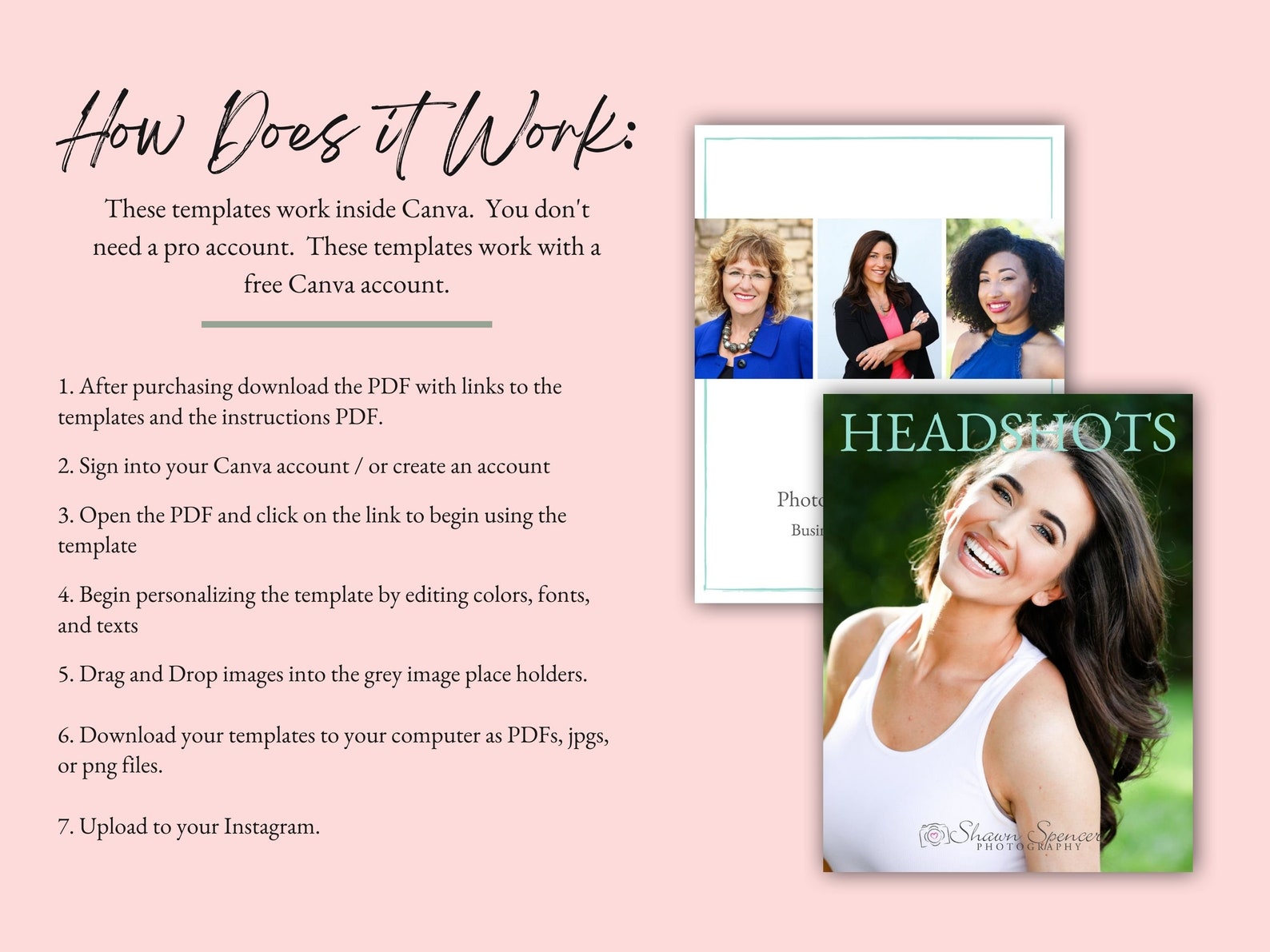 Headshots Session Welcome Guide, Headshot Photography Guide, CANVA ...