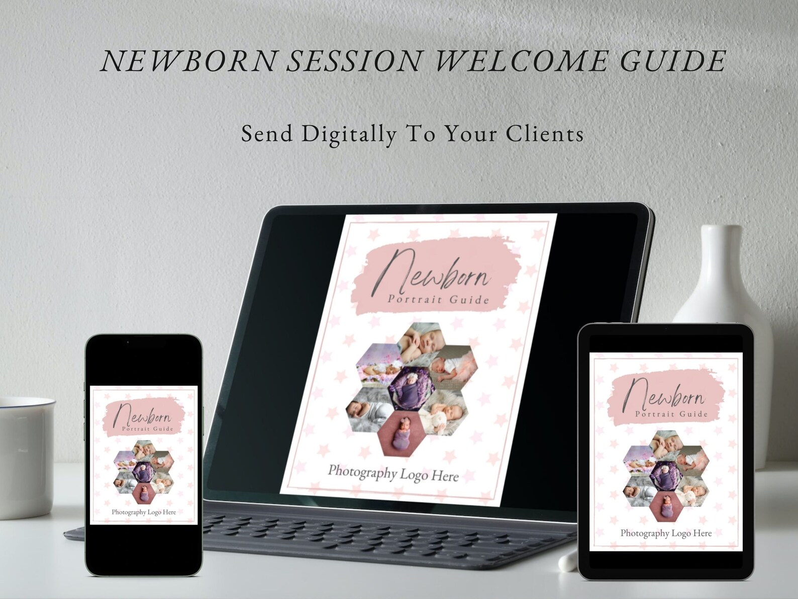 Canva Newborn Portrait Welcome Guide, Newborn Portrait Session, Newborn ...