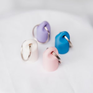 Glossier Brand Keychain Cap key Ring Included Chapstick and Lip Balm ...