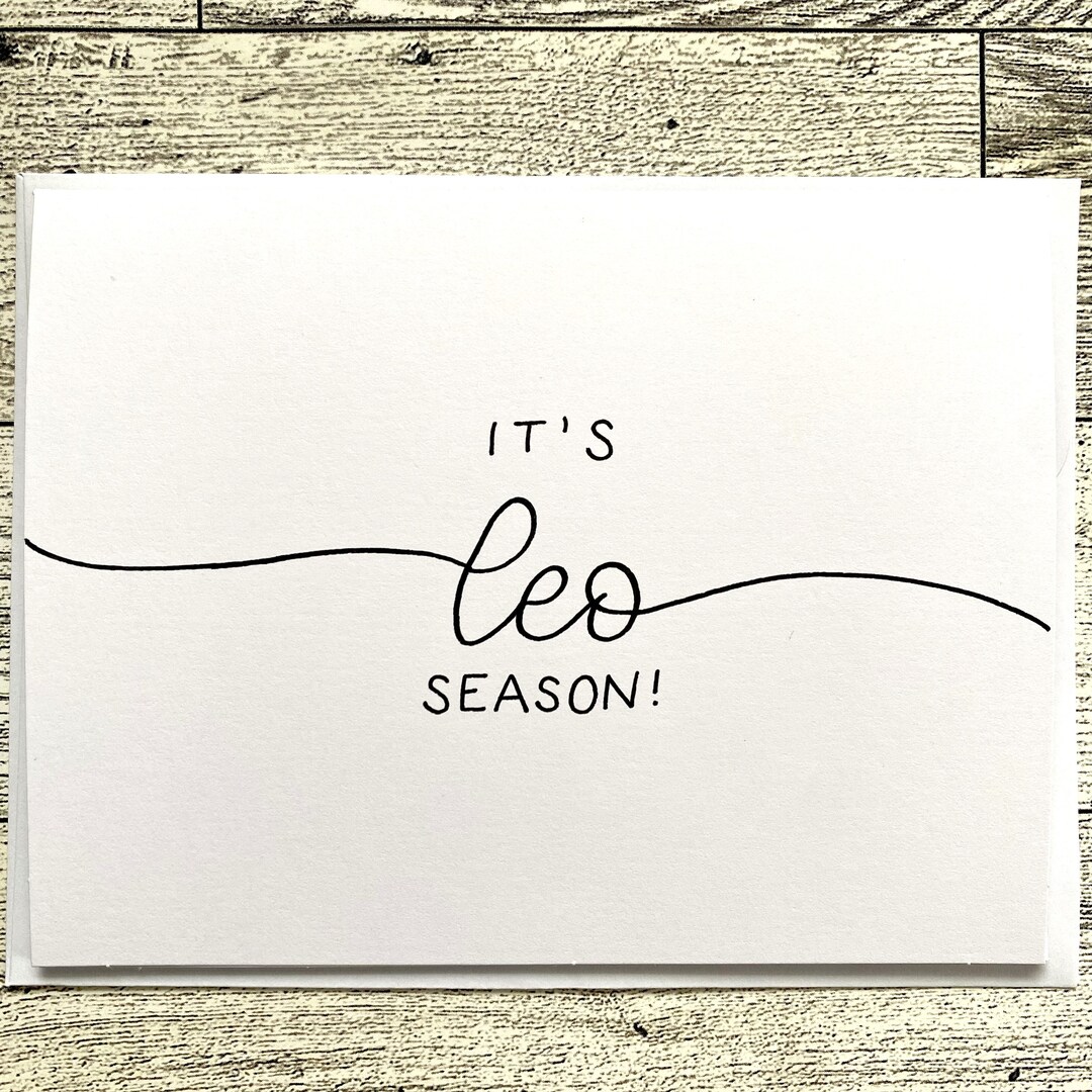 Handmade Astrology Birthday Card for Leo Sun Moon Rising Sign - Etsy